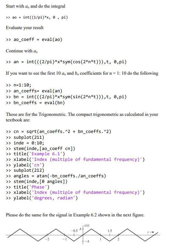 Part II As you see in Table 6.1, to calculate the | Chegg.com