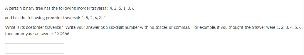 Solved A certain binary tree has the following inorder | Chegg.com