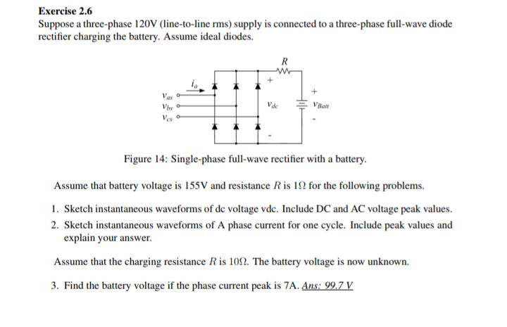 Solved Exercise 2.6 Suppose a three-phase 120 V | Chegg.com