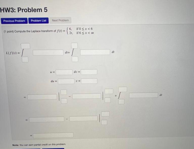 Solved HW3: Problem 5 5 Previous Problem Problem List Next | Chegg.com