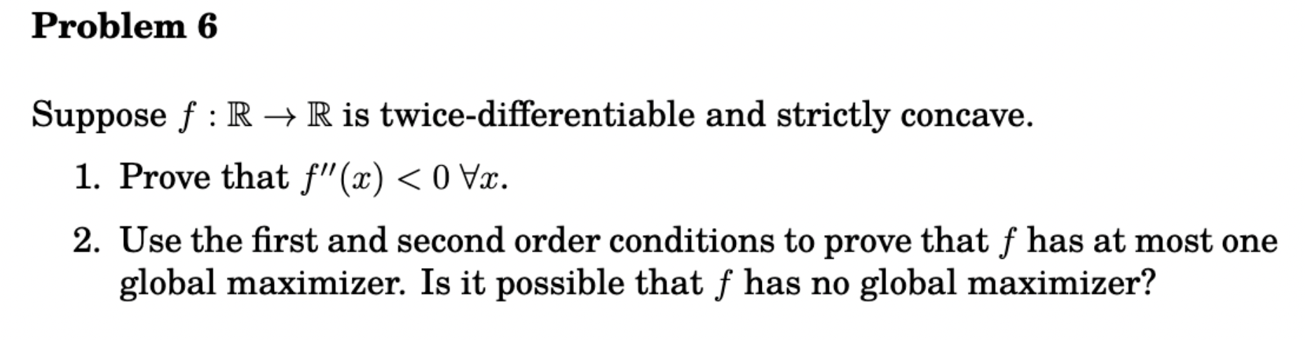 Solved Suppose f:R→R is twice-differentiable and strictly | Chegg.com