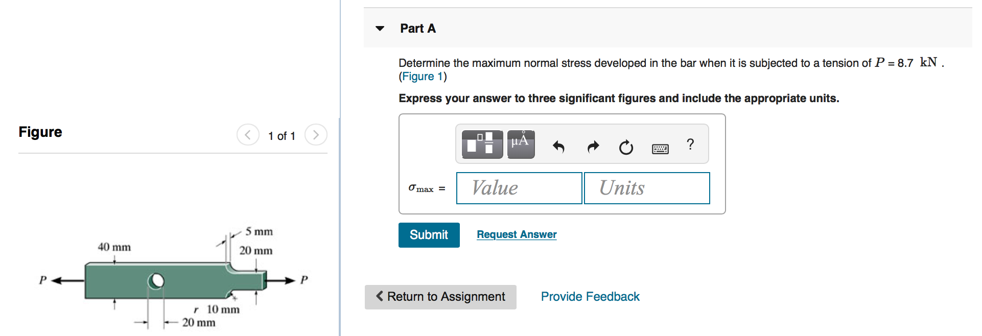 Solved Part A Determine the maximum normal stress developed | Chegg.com