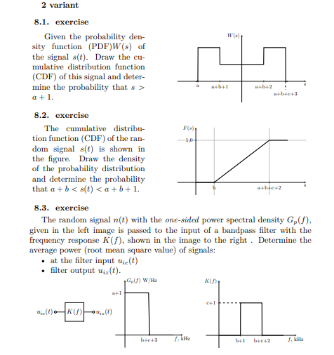 Solved 2 variant WS *+b+1 a+b+2 *+b+e+3 8.1. exercise Given | Chegg.com