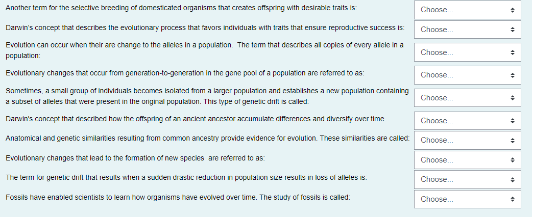 Solved Another term for the selective breeding of | Chegg.com