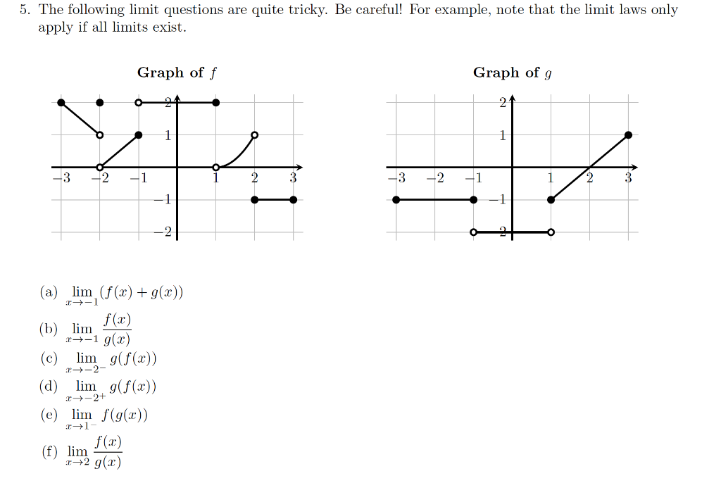 Solved 5. The following limit questions are quite tricky. Be | Chegg.com