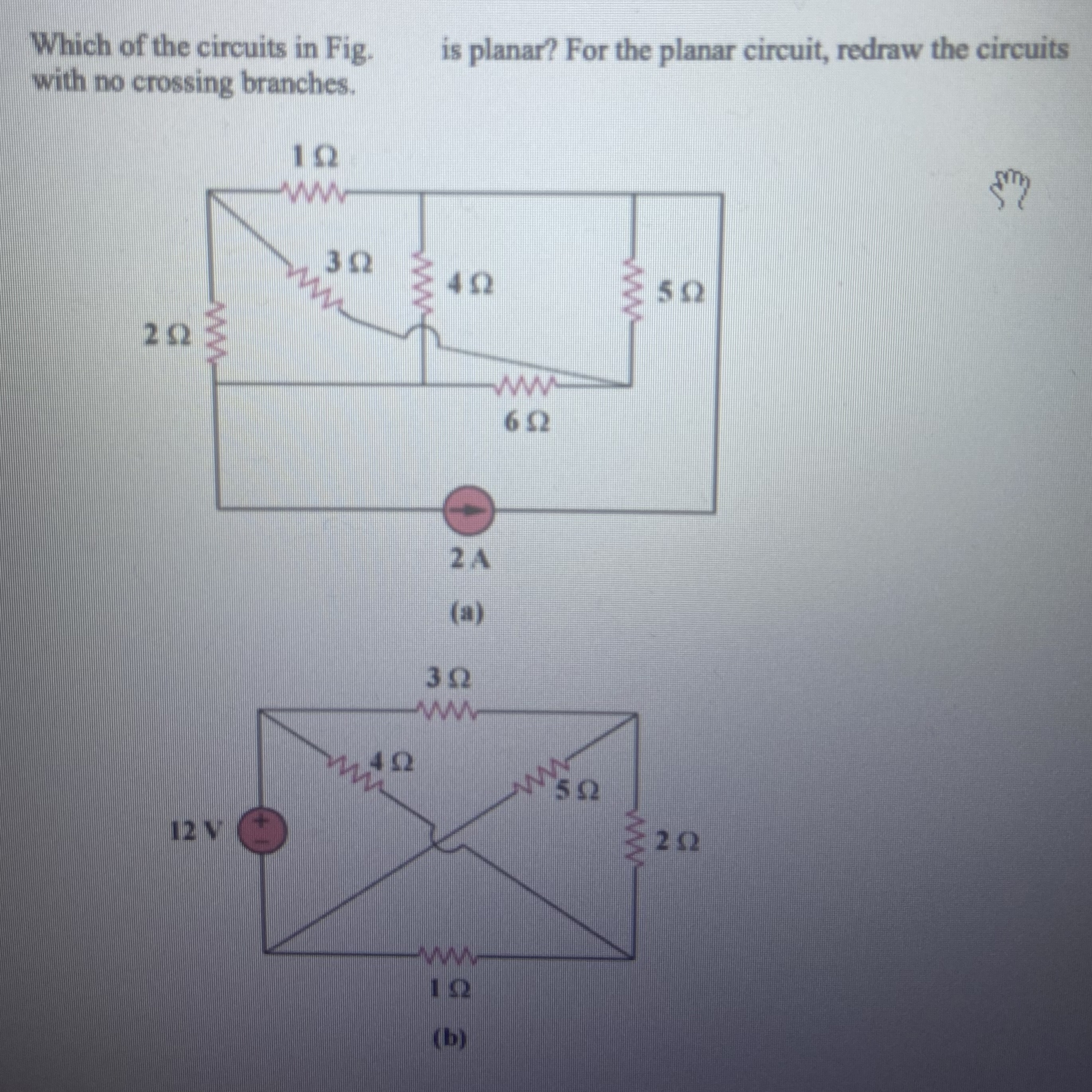 Solved Which of the circuits in Fig. with no crossing | Chegg.com