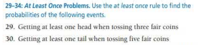 Solved 29-34: At Least Once Problems. Use the at least once | Chegg.com