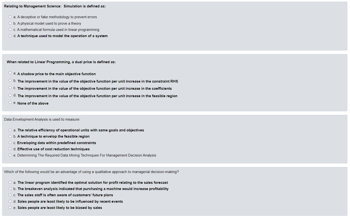 Solved Relating to Management Science: Simulation is defined | Chegg.com