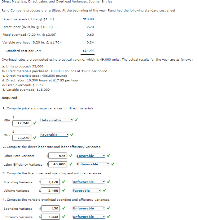 Solved Direct Materials, Direct Labor, and Overhead | Chegg.com