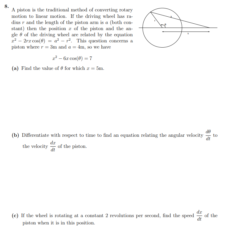 Solved A piston is the traditional method of converting | Chegg.com