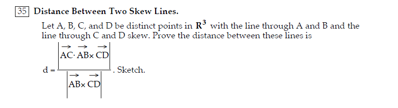 Solved 35 Distance Between Two Skew Lines. Let A, B, C, and | Chegg.com Solved 35 Distance Between Two Skew Lines. Let A, B, C, and | Chegg.com