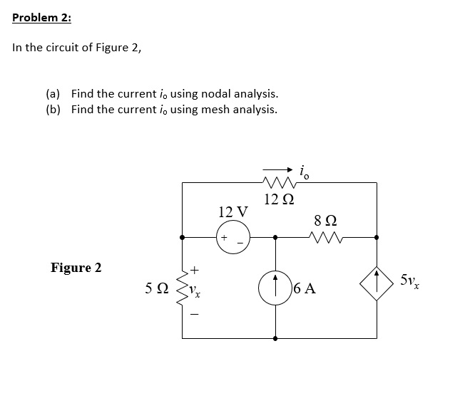 Solved Problem 2: In the circuit of Figure 2, (a) Find the | Chegg.com