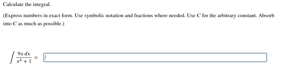Solved Calculate the integral.(Express numbers in exact | Chegg.com