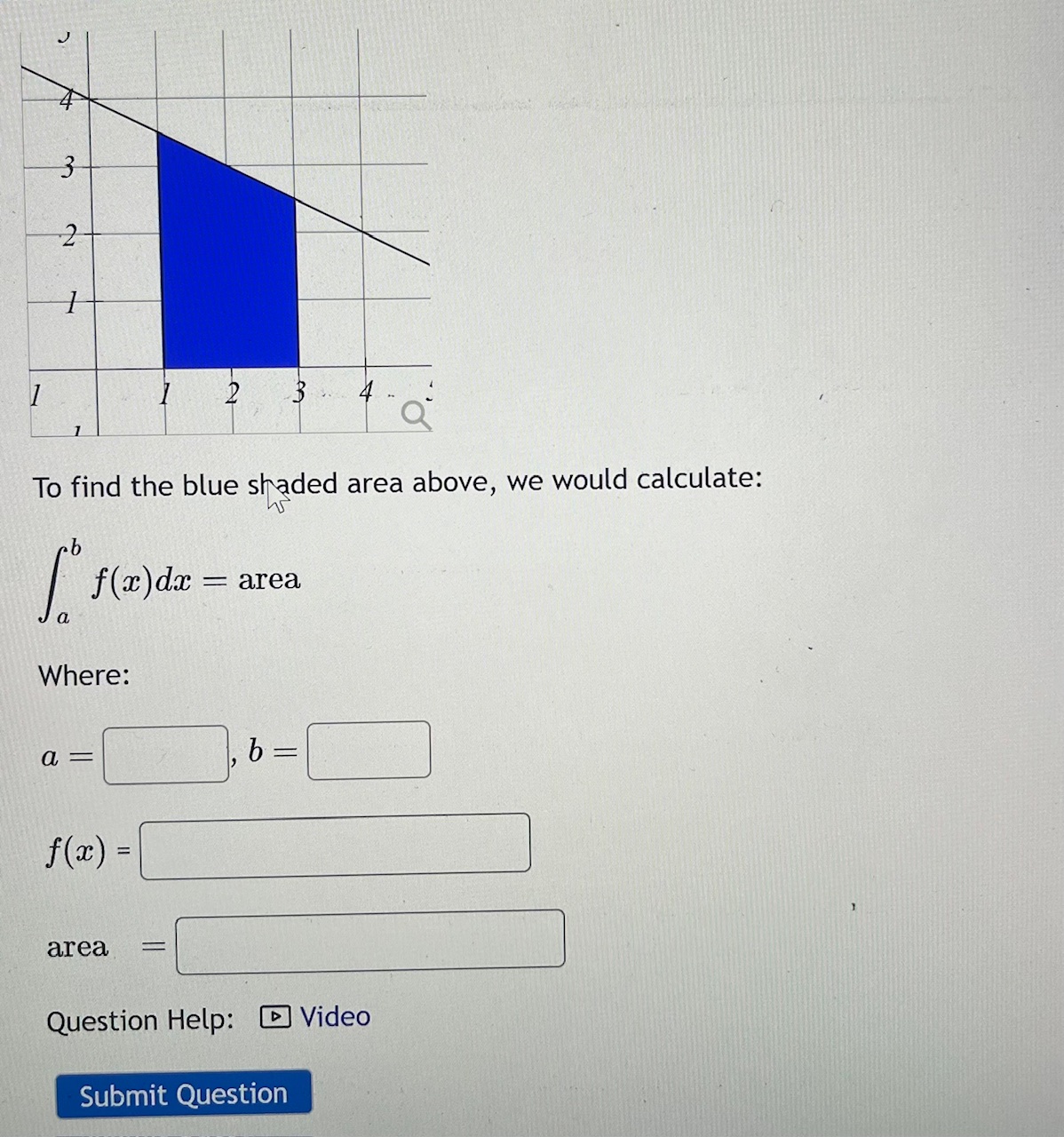 Solved To Find The Blue Shaded Area Above We Would Calc