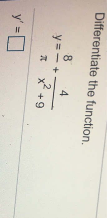 Solved Differentiate the function. 2 | Chegg.com