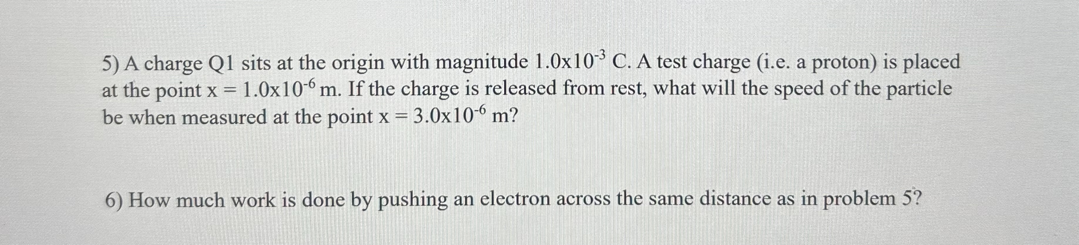 Solved A charge Q1 ﻿sits at the origin with magnitude | Chegg.com