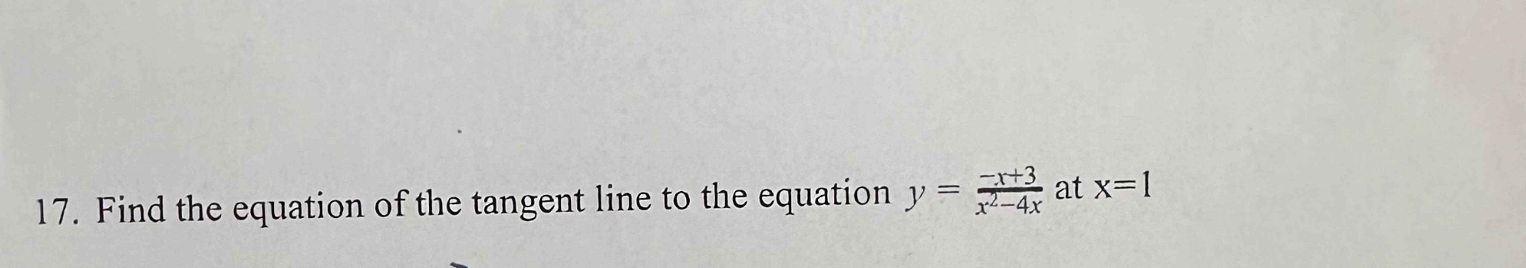 Solved Find the equation of the tangent line to the equation | Chegg.com