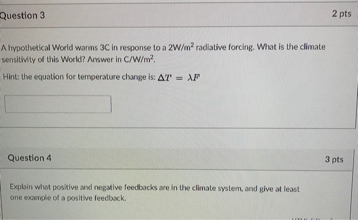 Solved Question 1 Will the increasing greenhouse effect have | Chegg.com
