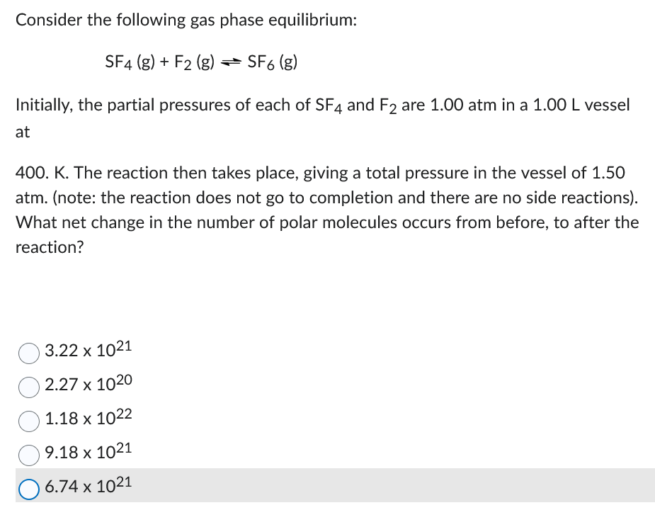 Solved Consider the following gas phase | Chegg.com