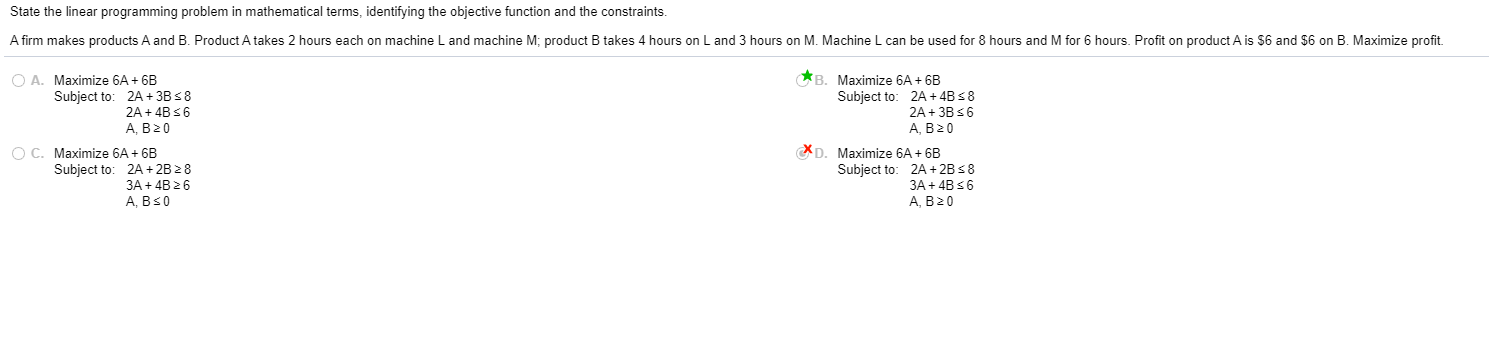 Solved State the linear programming problem in mathematical | Chegg.com