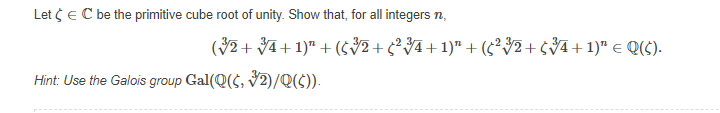 Let S e C be the primitive cube root of unity. Show | Chegg.com