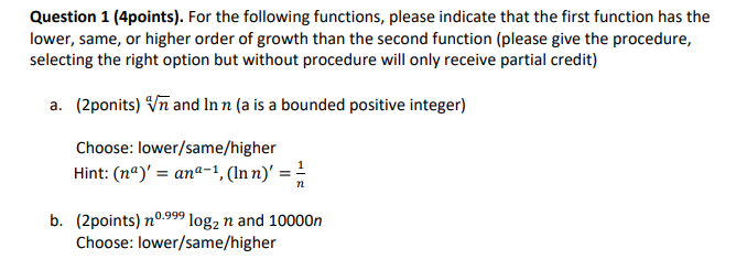 Solved Can I please get help with this algorithm question | Chegg.com