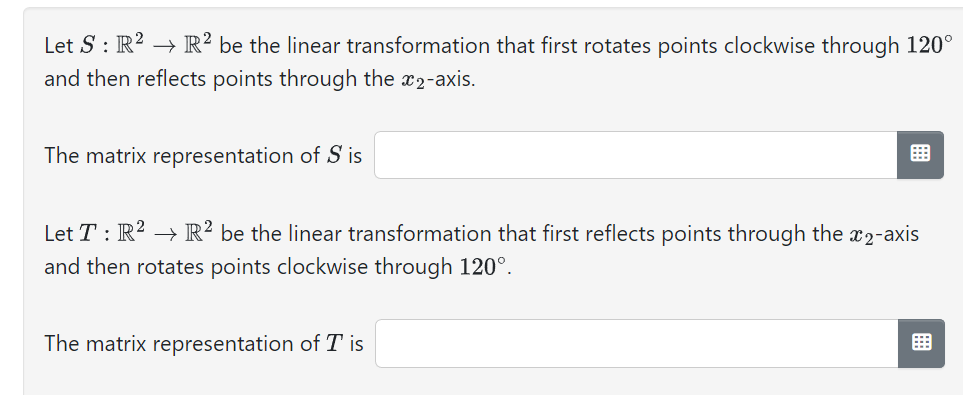 Solved Let S:R2→R2 be the linear transformation that first | Chegg.com