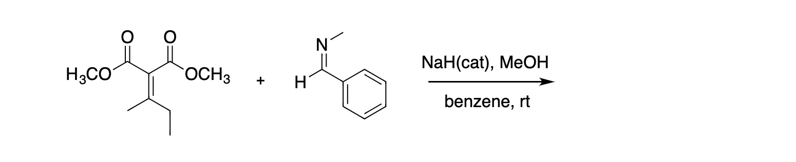 Solved N NaH(cat), MeOH have you H3CO OCH3 + H benzene, rt | Chegg.com