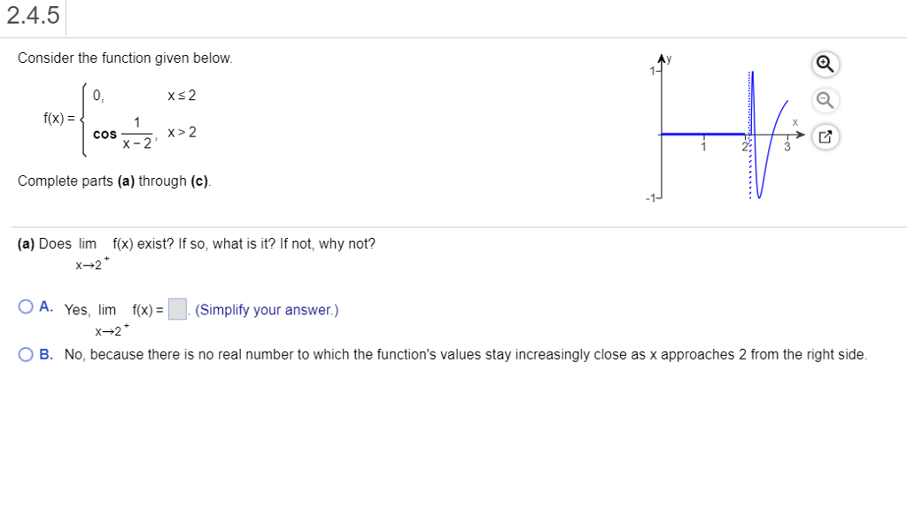 Solved 2.4.5 Consider the function given below. Ay 0, Xs2 | Chegg.com