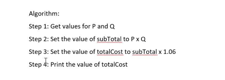 Solved Algorithm: Step 1: Get values for P and Q Step 2: Set | Chegg.com