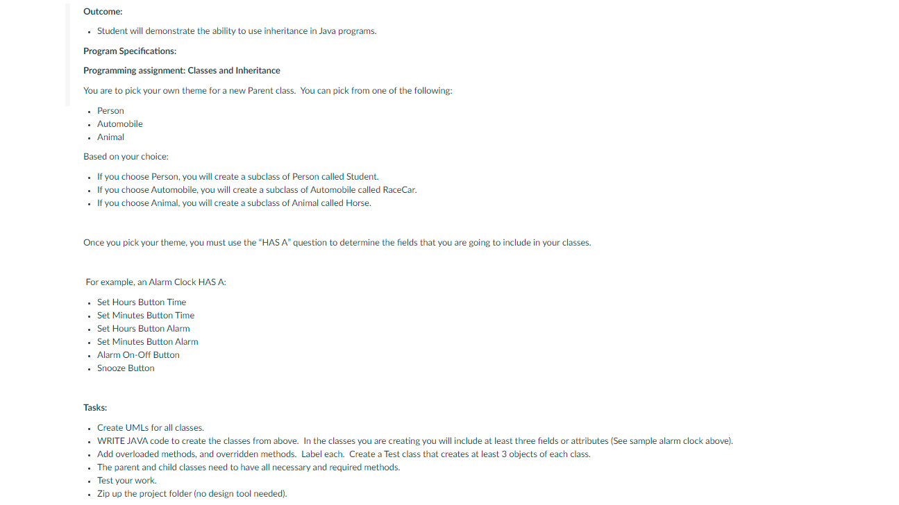 Solved Outcome: • Student will demonstrate the ability to | Chegg.com