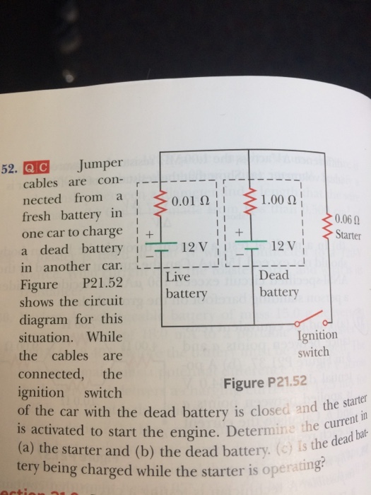 Solved 52. QC Jumper cables are con-_LL__ nected from a | Chegg.com