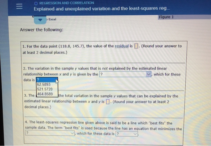 Solved 7 Regression And Correlation Explained And 4519