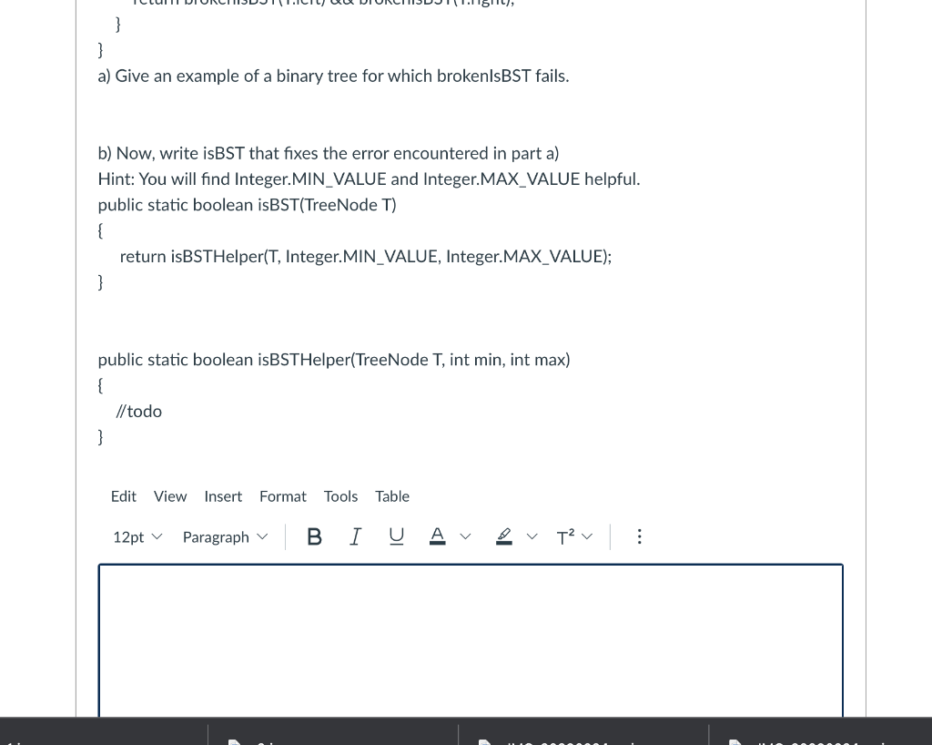 Solved The following code should check if a given binary | Chegg.com