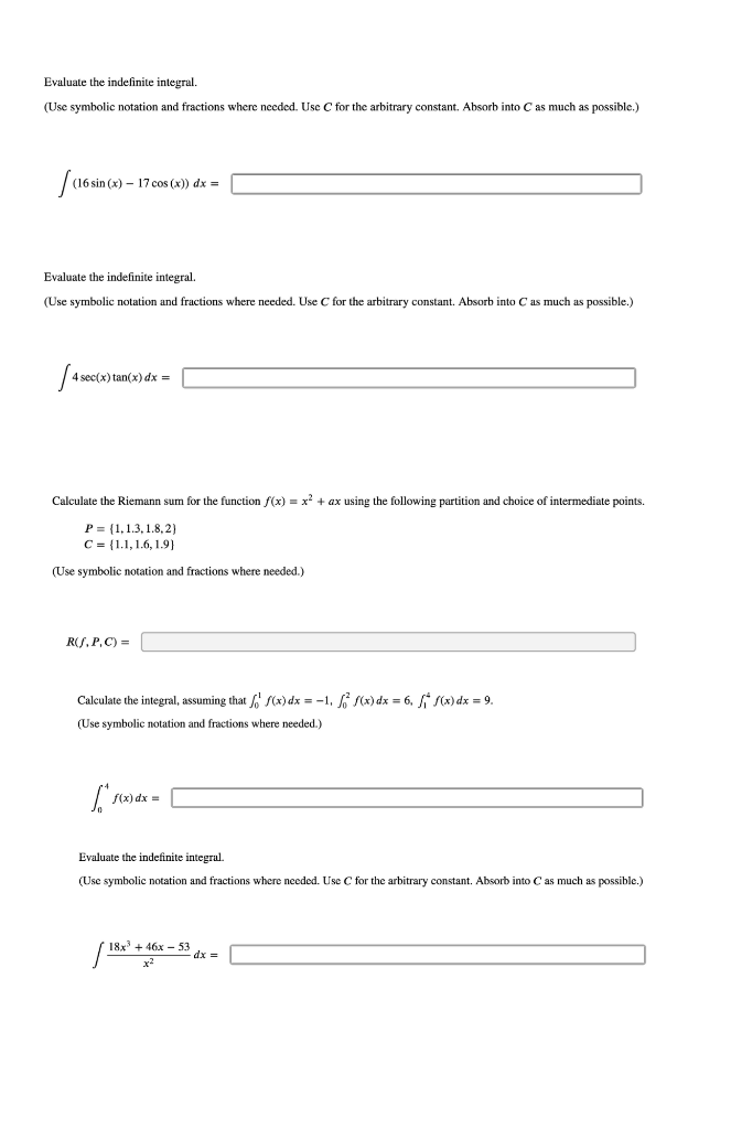 Solved Evaluate the indefinite integral. (Use symbolic | Chegg.com