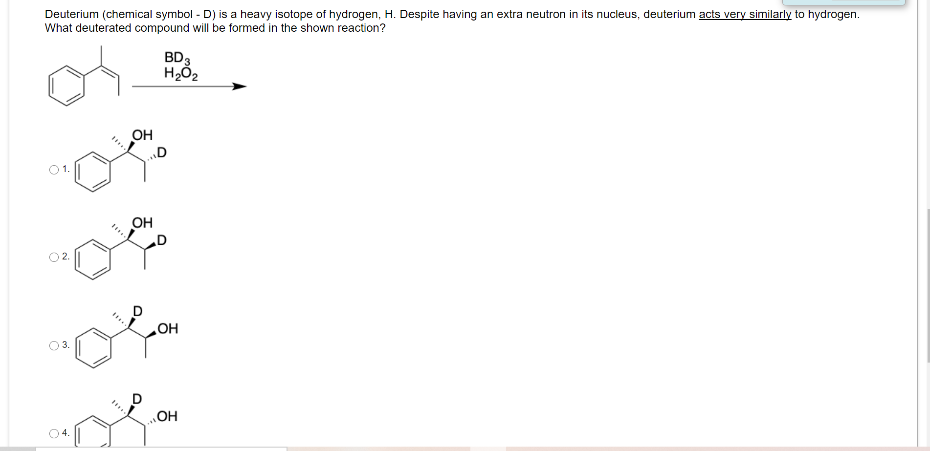 Solved Deuterium (chemical symbol - D) is a heavy isotope of | Chegg.com