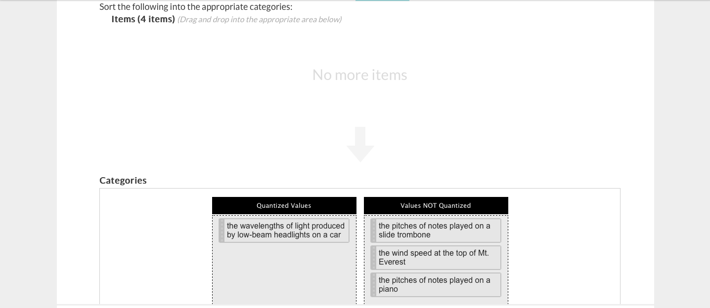 Solved Sort the following into the appropriate categories: | Chegg.com