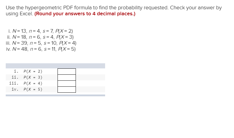 Solved Use the hypergeometric PDF formula to find the | Chegg.com