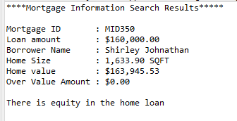 Solved Create class and name it searchMortgage and save the | Chegg.com