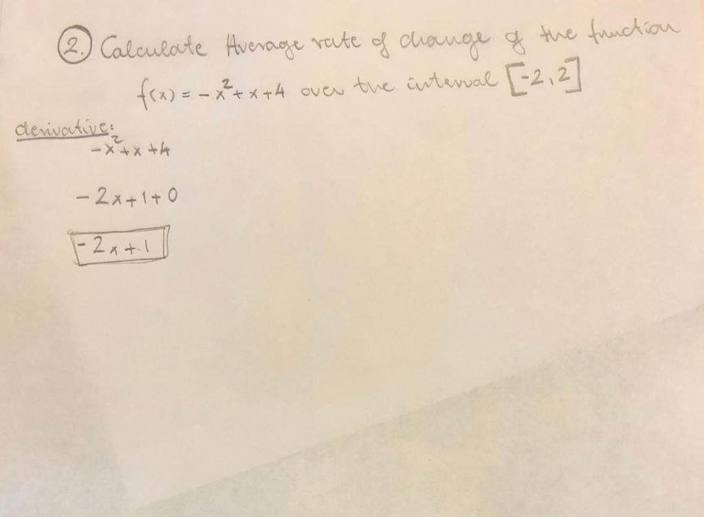 Solved Calculate the average rate of change of the function | Chegg.com