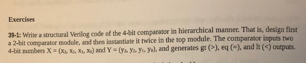Solved Exercises 39 1 Write A Structural Verilog Code Of