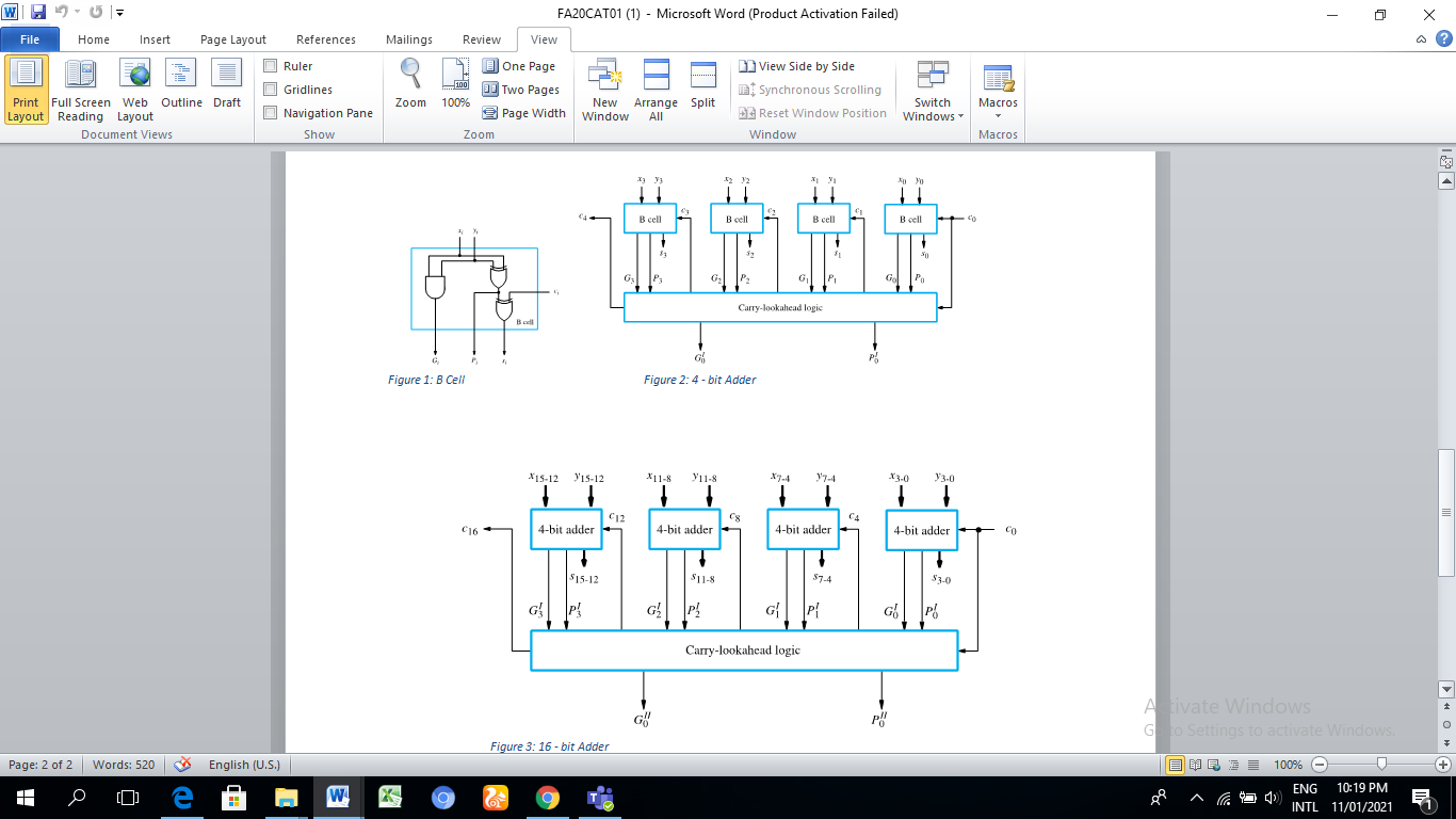 Solved Problem 3: (a) Use four of the 16-bit carry-lookahead | Chegg.com