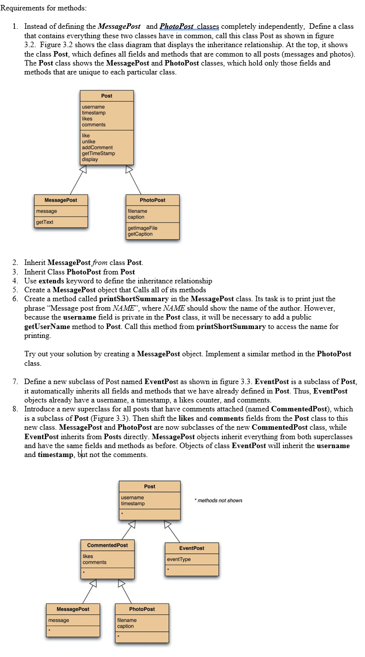 (Java) Write a program that creates objects and tests | Chegg.com