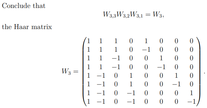 Solved Prove that the columns and the rows of W3,2 and W3,1 | Chegg.com