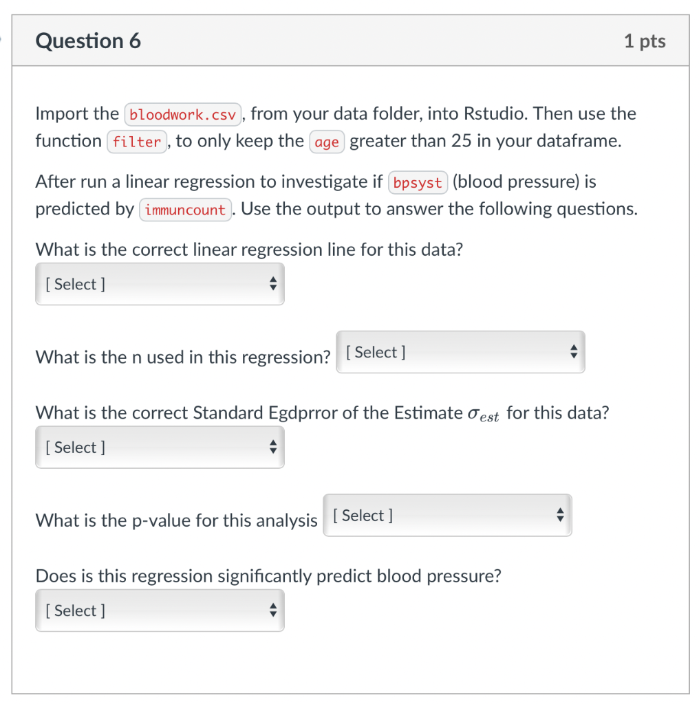 Import the , from your data folder, into Rstudio. | Chegg.com