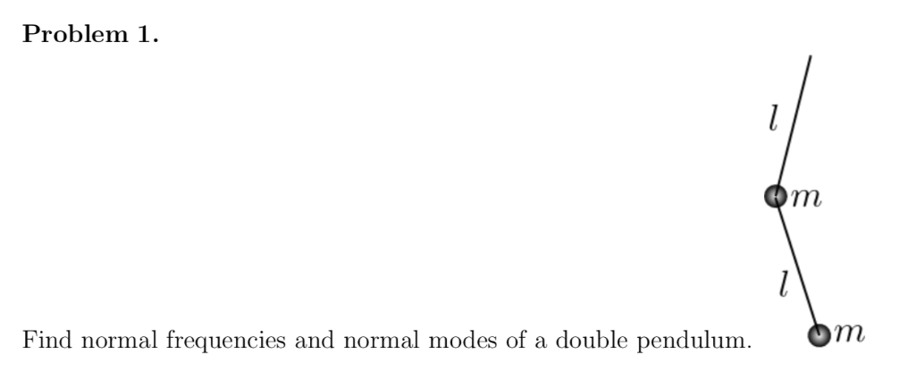 Solved Problem 1 nd normal frequencies and normal modes of a | Chegg.com