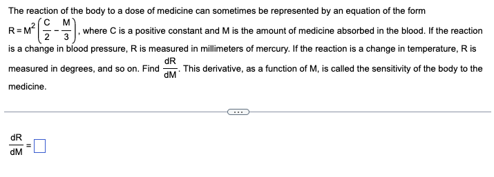 Solved The reaction of the body to a dose of medicine can | Chegg.com