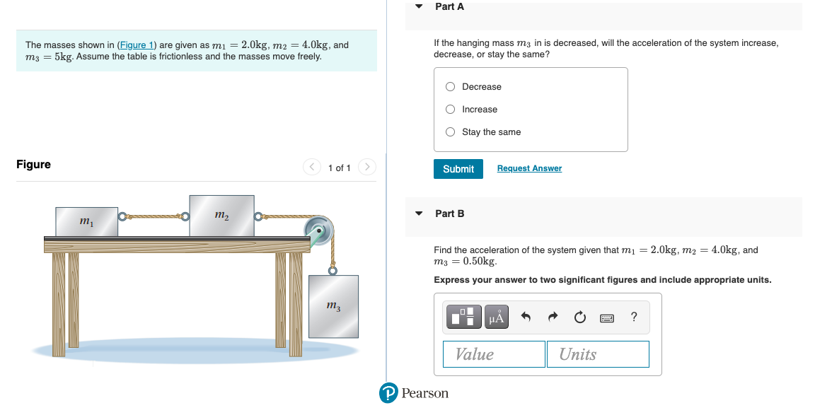 Solved The masses shown in are given as m1=2.0 kg,m2=4.0 kg, | Chegg.com