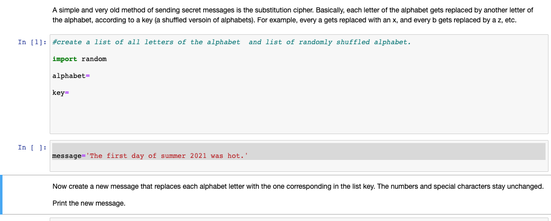 Solved A simple and very old method of sending secret | Chegg.com