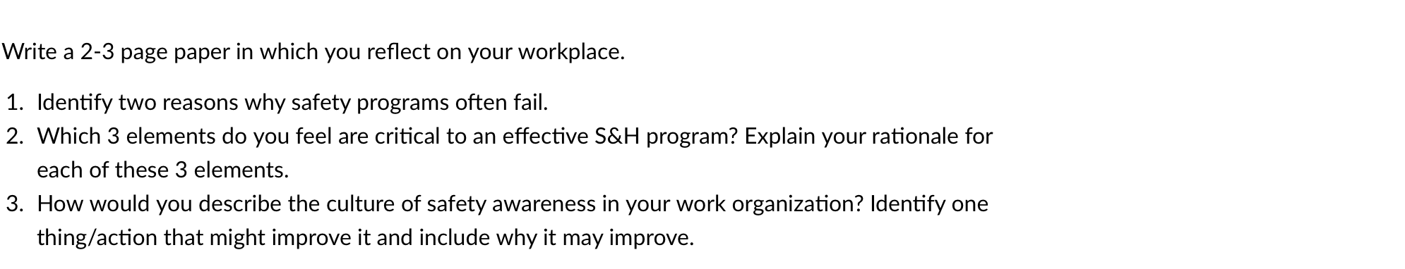 Solved Write a 2-3 ﻿page paper in which you reflect on your | Chegg.com